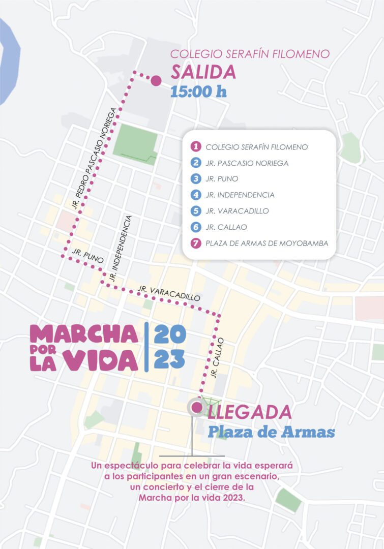 Este es el recorrido de la Marcha por la Vida con la que Moyobamba ...